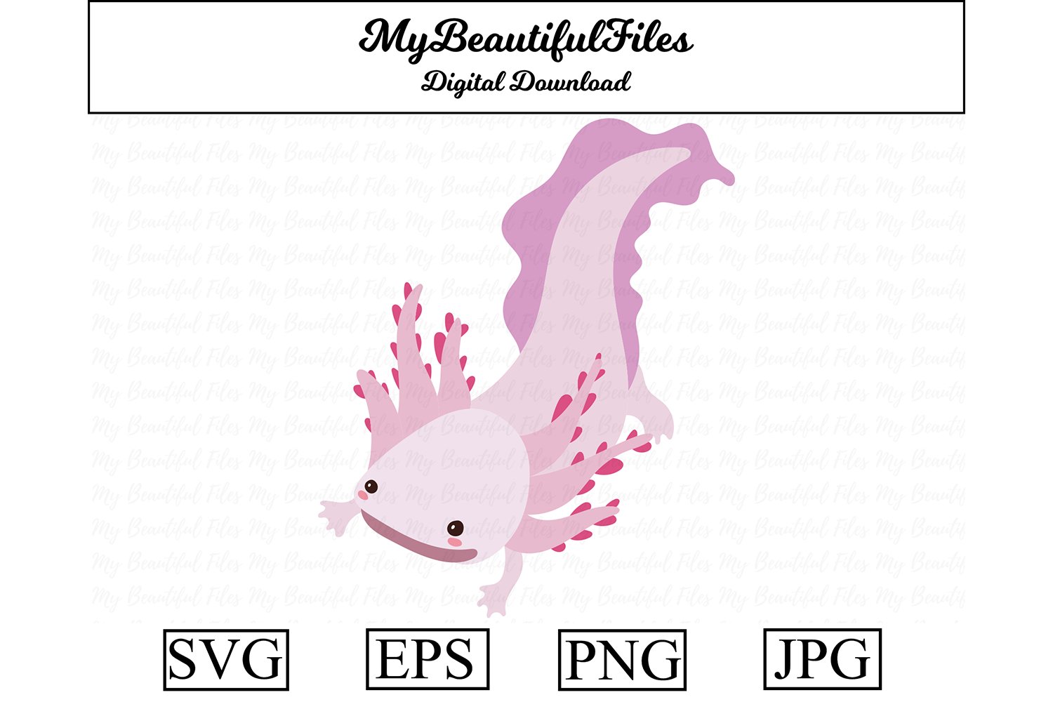 Axolotl SVG - Cute animal SVG, EPS, PNG and JPG (907442 ...