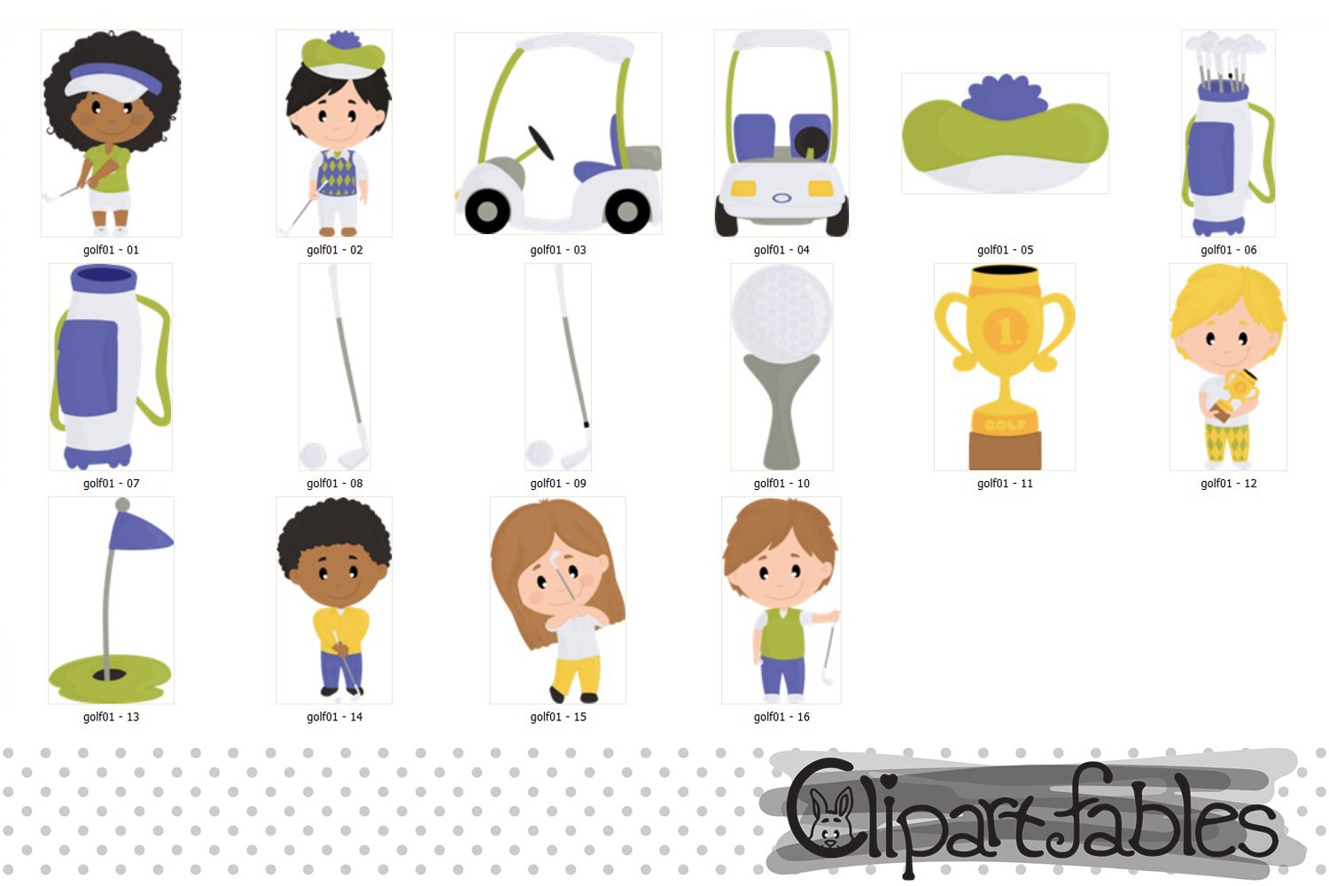 Cute GOLF Clipart, cute Golfing design - INSTANT download (268725 ...