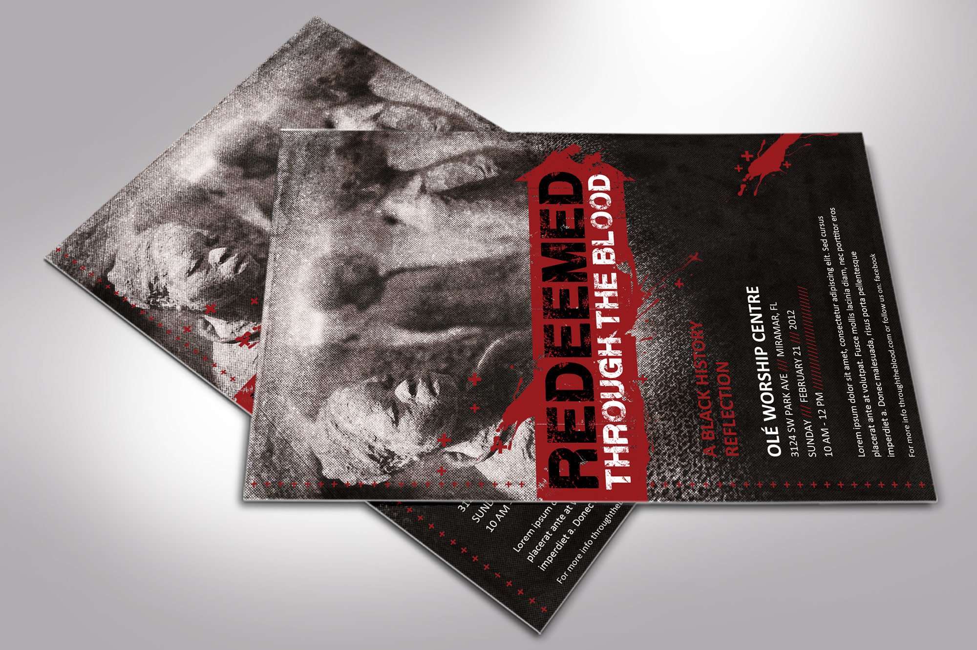 Redeemed Black History Flyer Word Publisher Template V1 (468578 ...