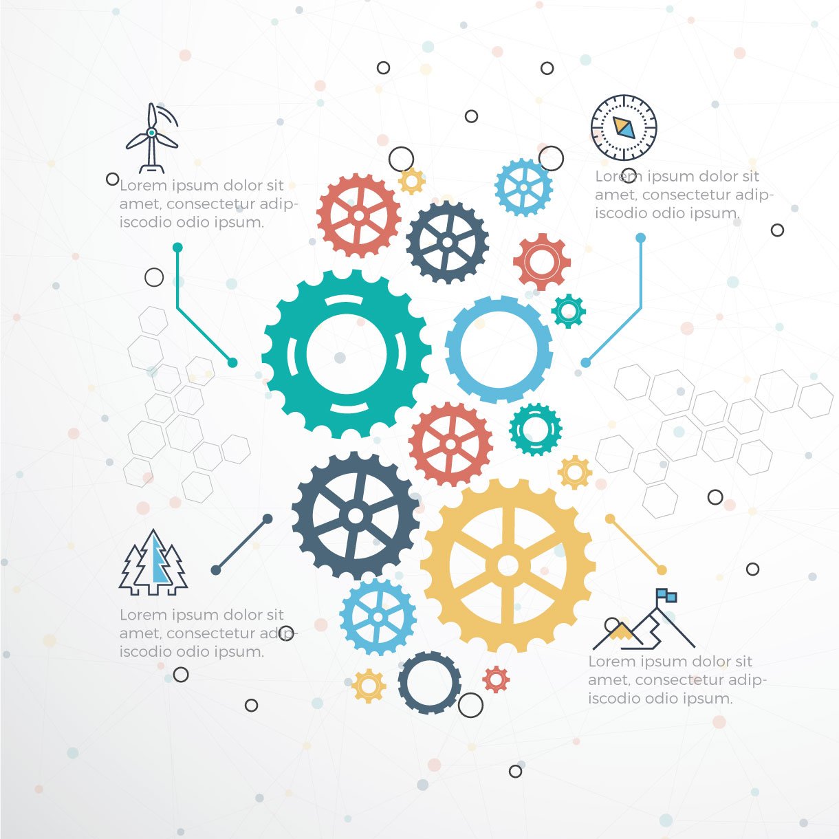 Gear Infographic vector design. (35533) | Infographics | Design Bundles