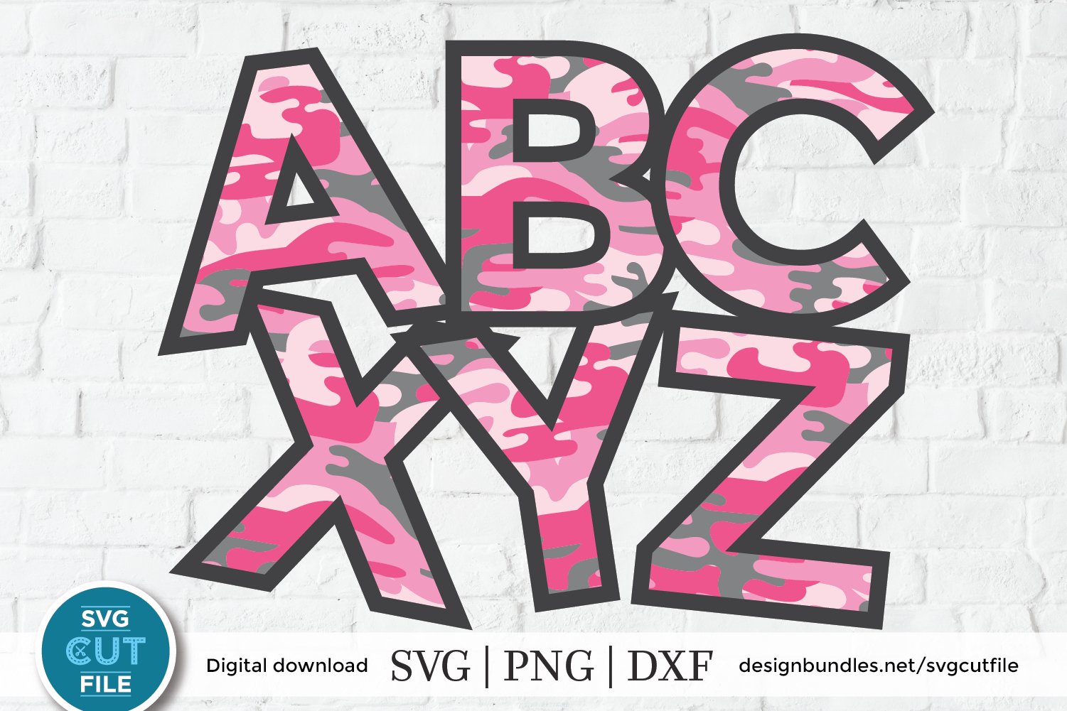 Pink camo svg, camo svg, camo letters svg, camo birthday dxf (287518 ...