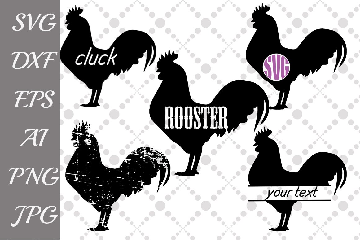 Rooster Svg,FARM SVG, Farm Animal Svg,Rooster Monogram Svg (86256 ...