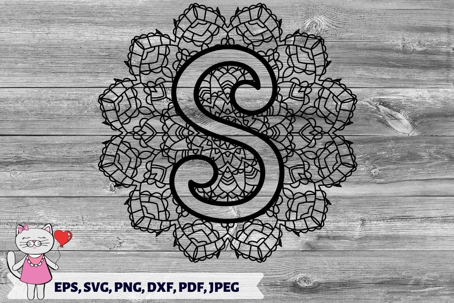 Monogram S Svg, Initial Monogram Svg (1143047) | Monograms | Design Bundles