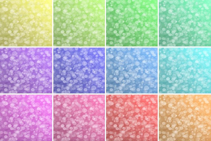 Bokeh digital paper, Pastel colors Bokeh Overlay, Bokeh backgrounds ...