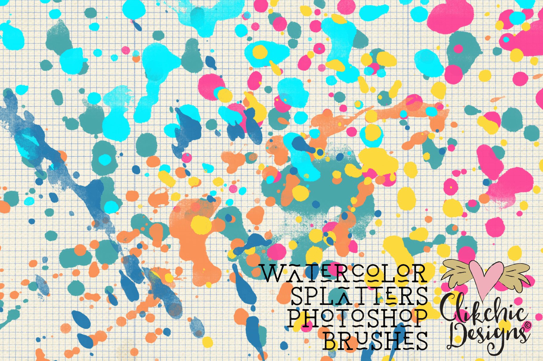 Photoshop Brushes - Grunge Watercolor Paint Splatter Brushes (89174 ...