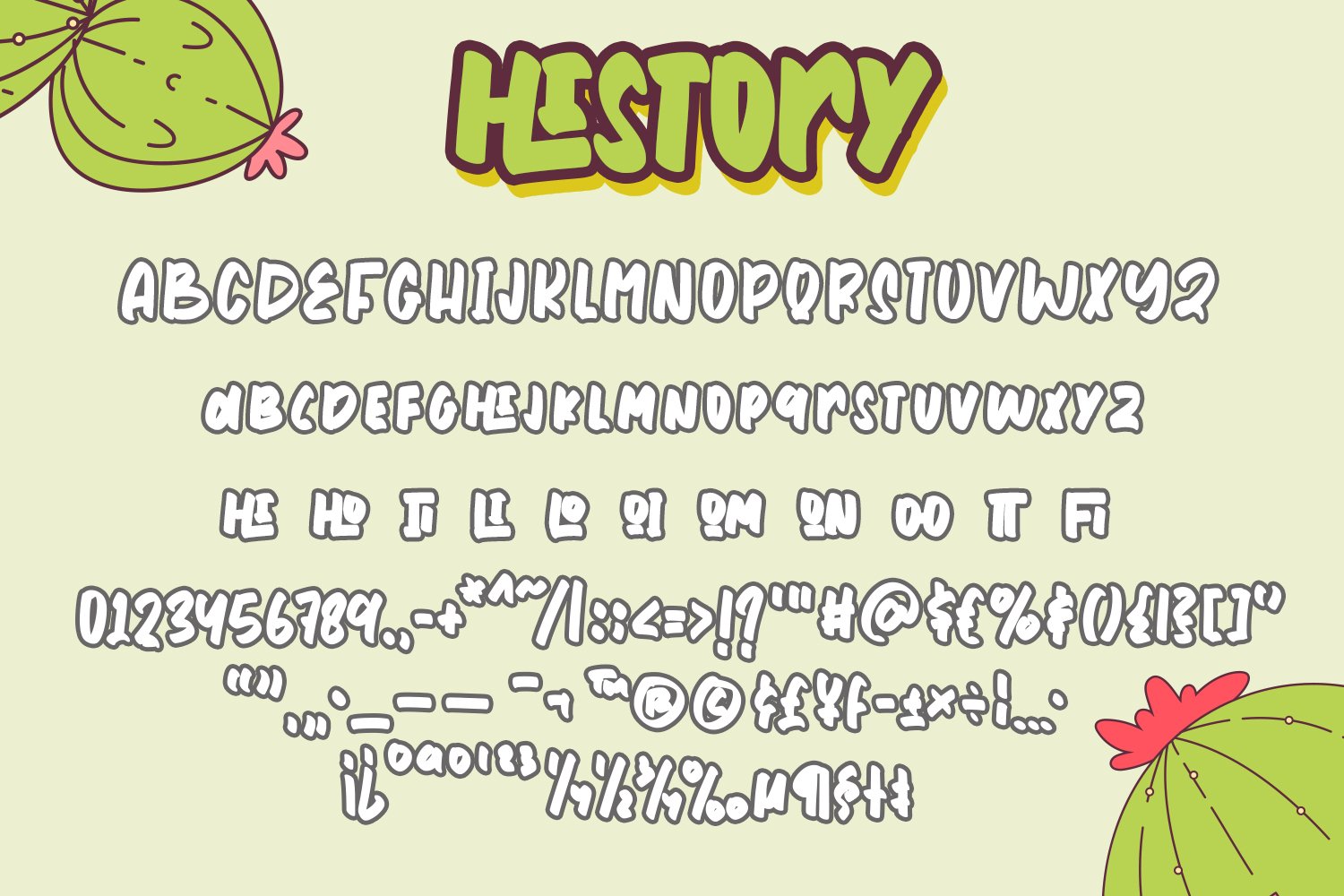 History - Display Font