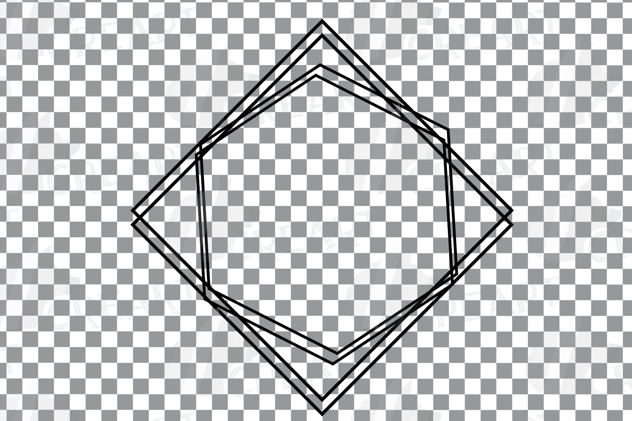 Geometric black frames clip art. Wedding invite geo borders. (460893 ...