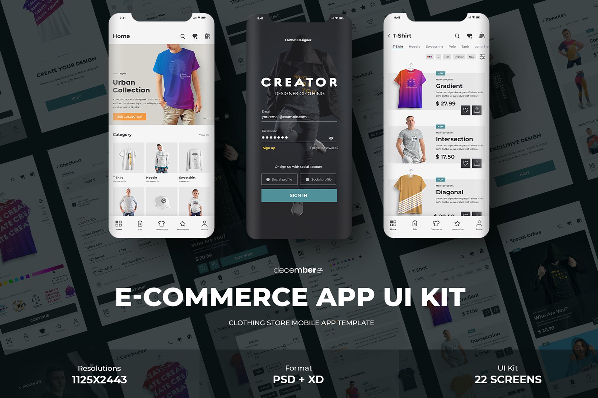 UI Kit Mobile App for an E-Commerce Clothing Store (1340696 ...