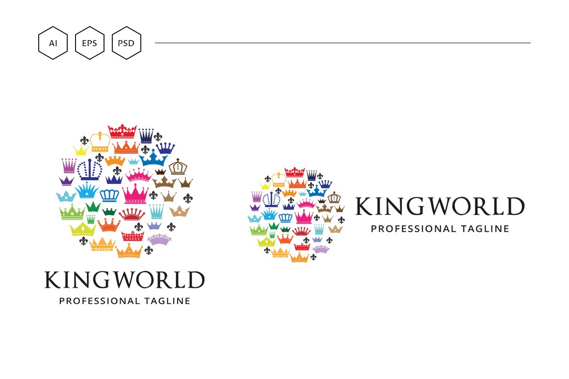 King World Logo (671342) | Logos | Design Bundles