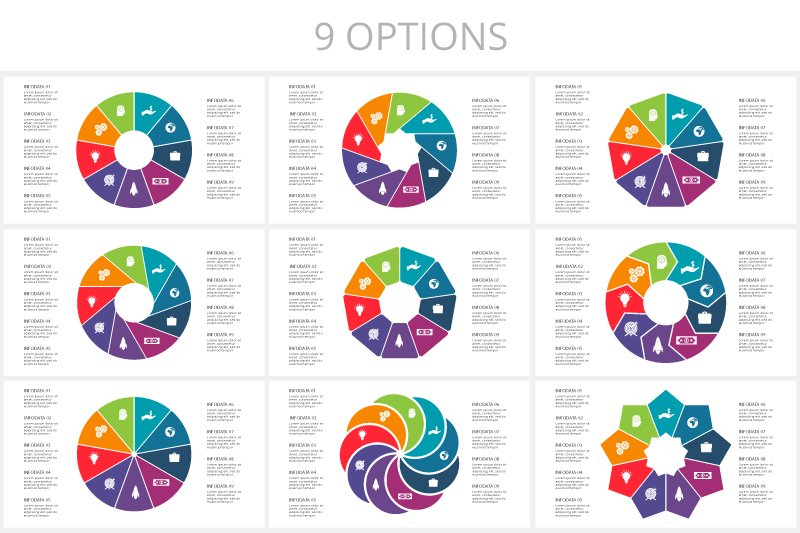 72 circular animated infographics (919556) | Powerpoint | Design Bundles