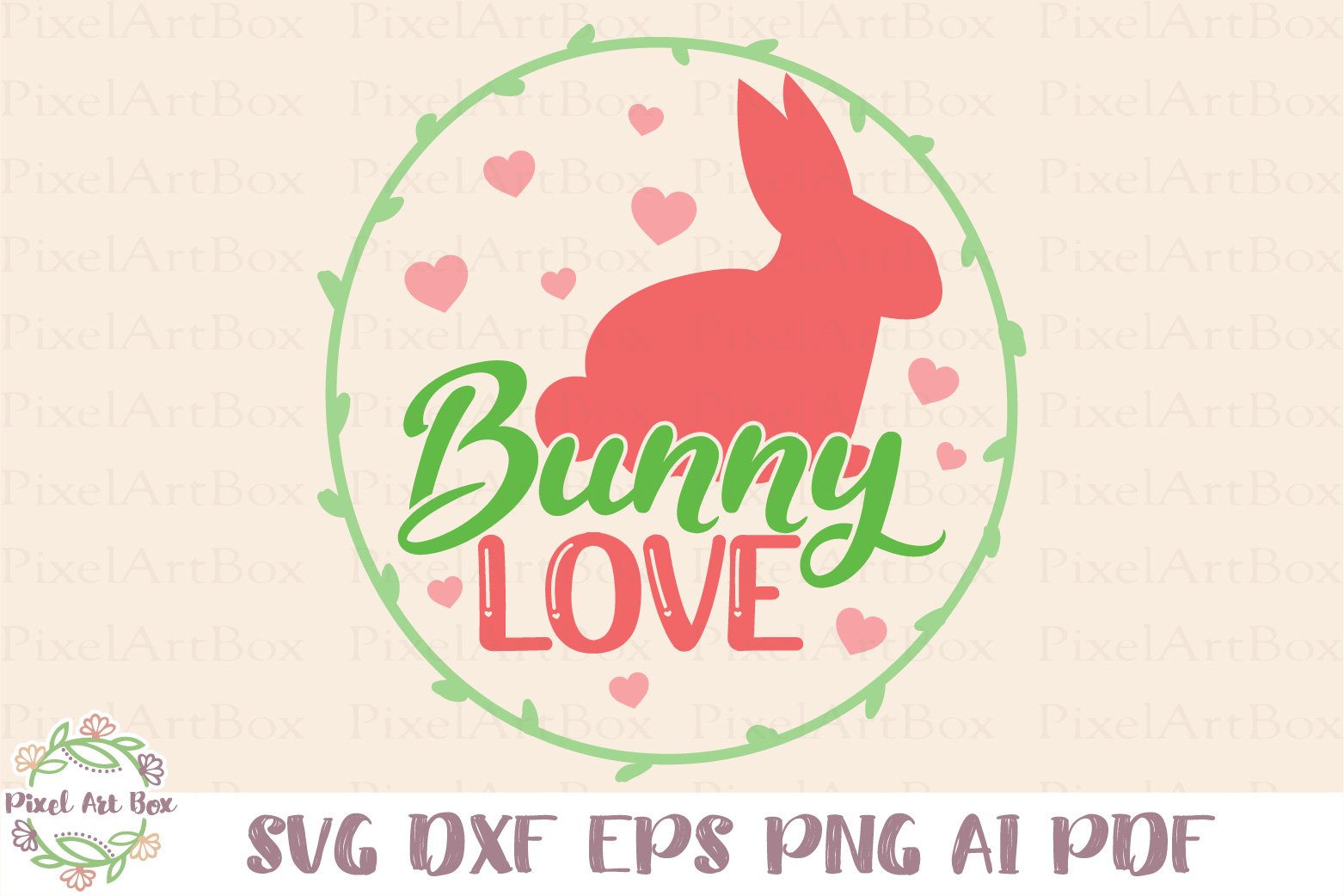 Bunny Love - Cut File (1256689) | SVGs | Design Bundles
