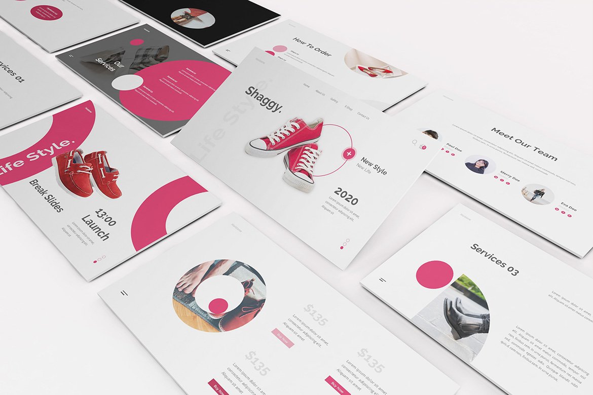 Shoes Store Google Slides Template (476158) | Presentation Templates ...