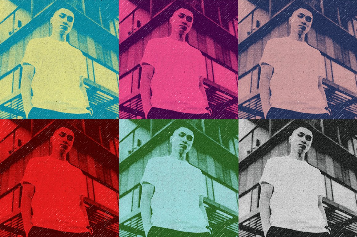 Duotone Zine PhotoshopTemplate