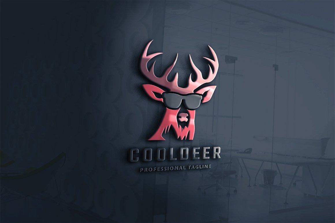 Cool Deer Logo (671381) | Logos | Design Bundles