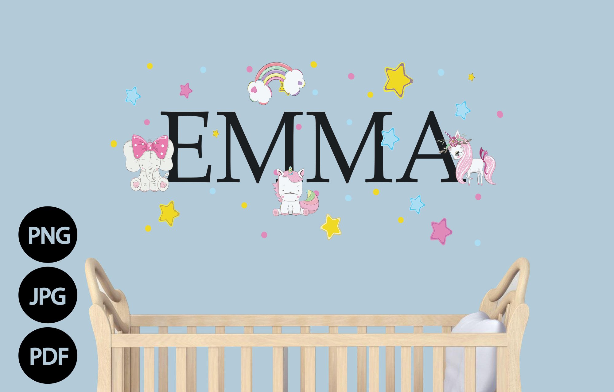 Emma wall art , Emma Clip art , PNG , JPG , PDF (95536) | Decorations ...