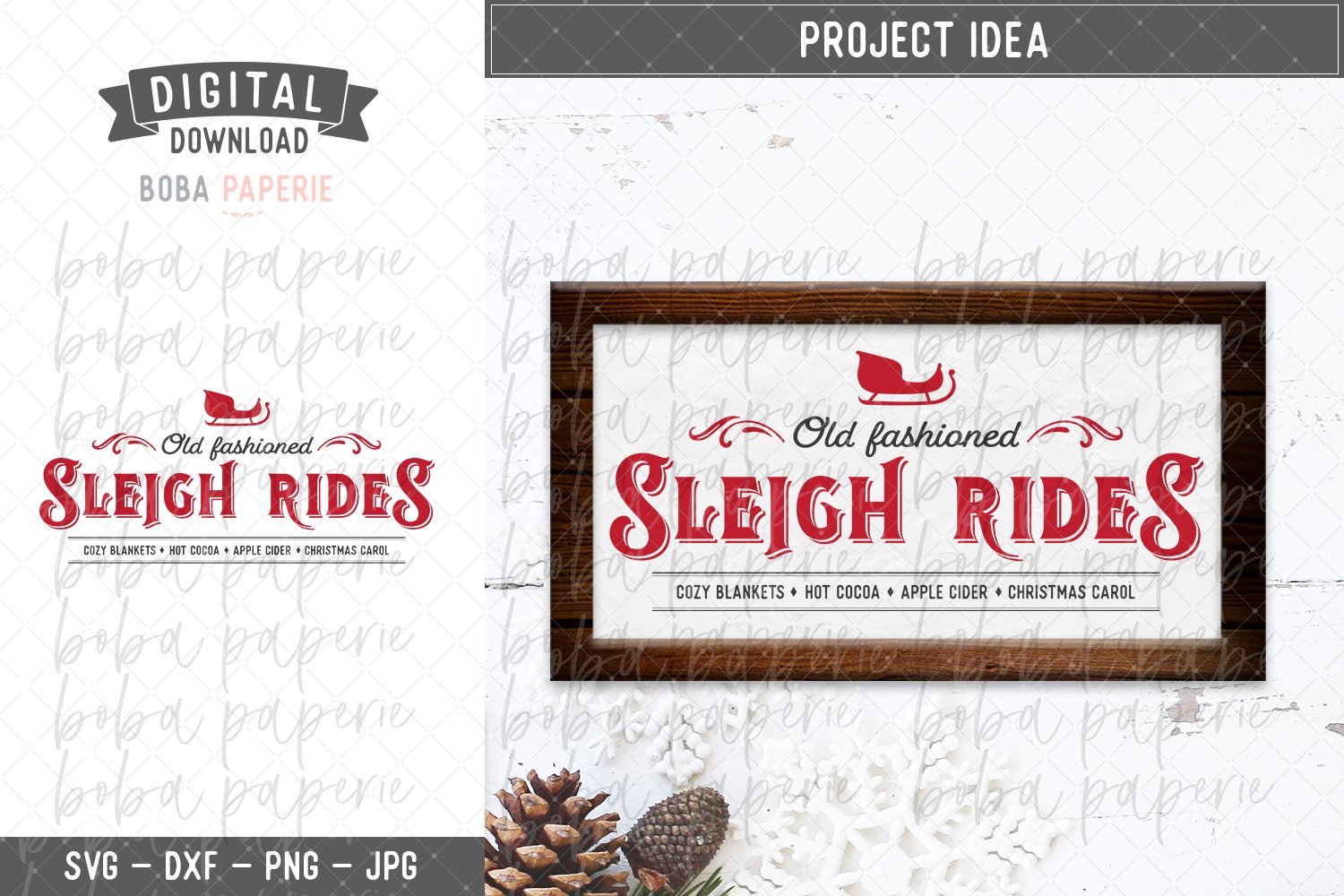 Old Fashioned Sleigh Rides svg (943933) | Cut Files | Design Bundles