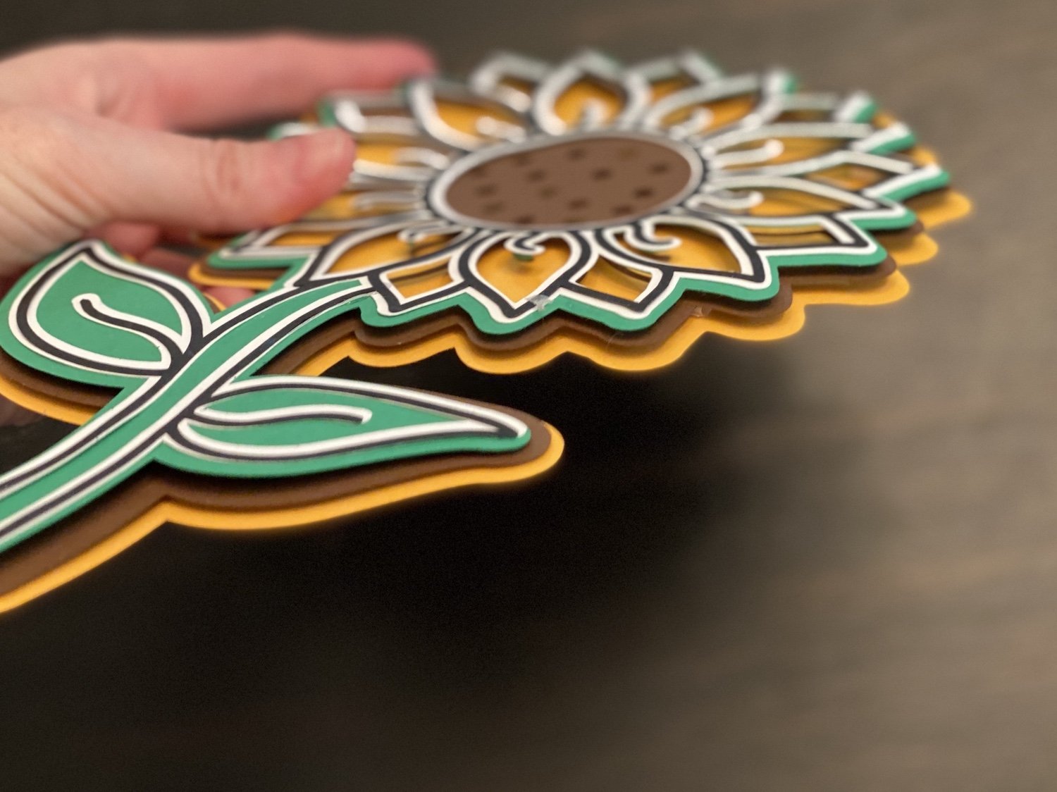 Sunflower 3D Layered Design