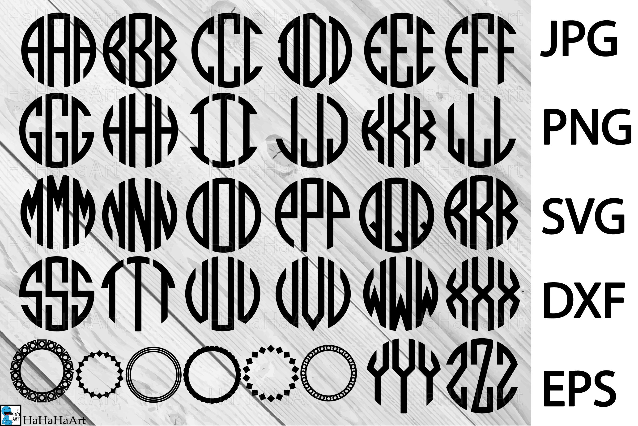 Alphabet Monogram Black And White