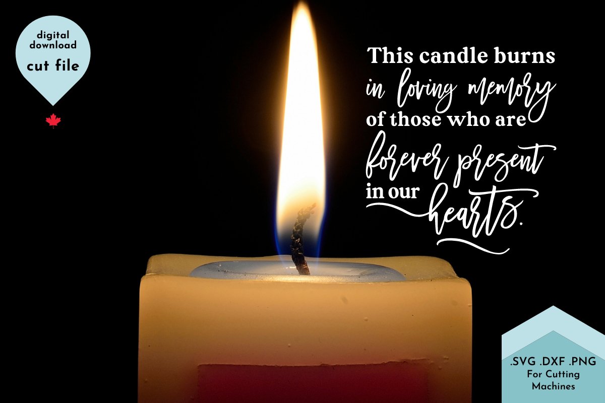 Memorial SVG, This Candle Burns (1111111) | Cut Files | Design Bundles