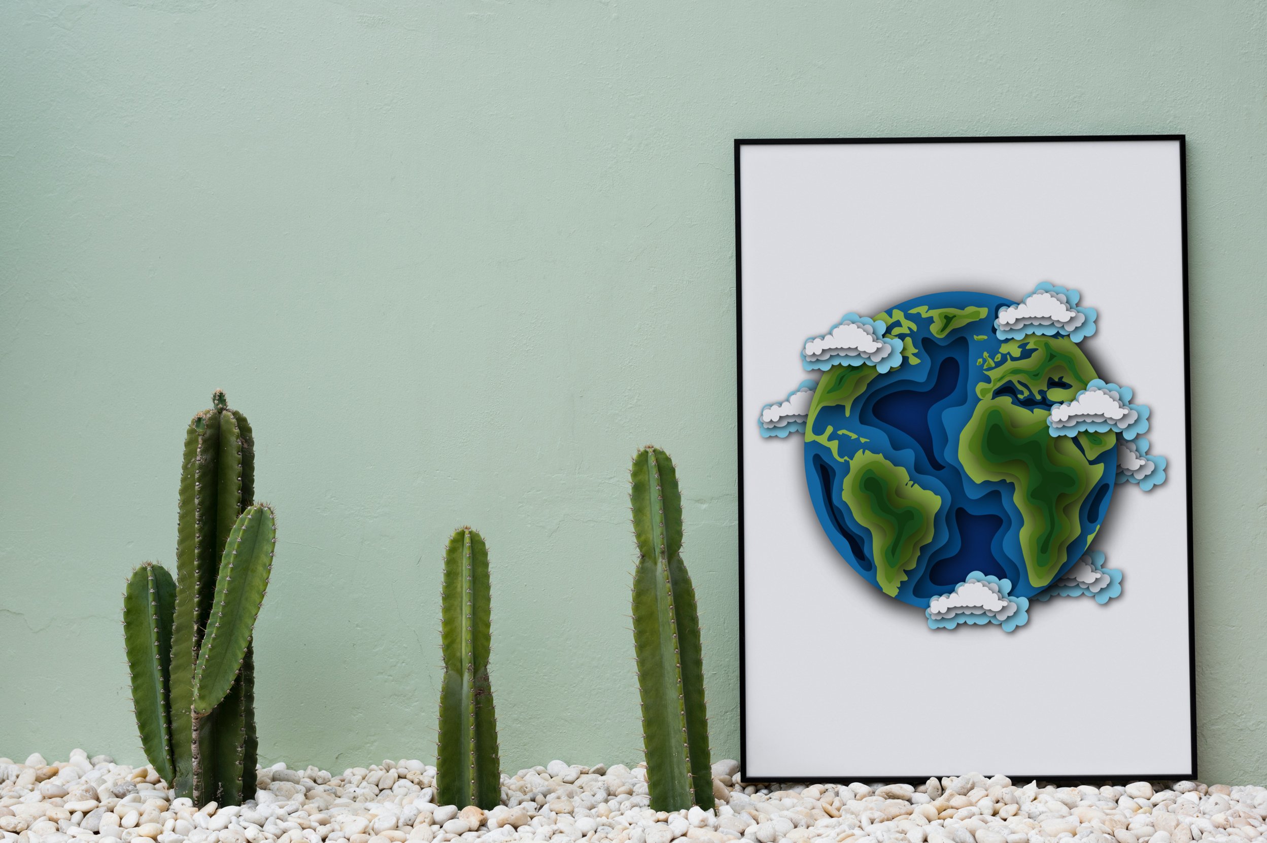 Paper cut Earth Globe (562102) | Illustrations | Design Bundles