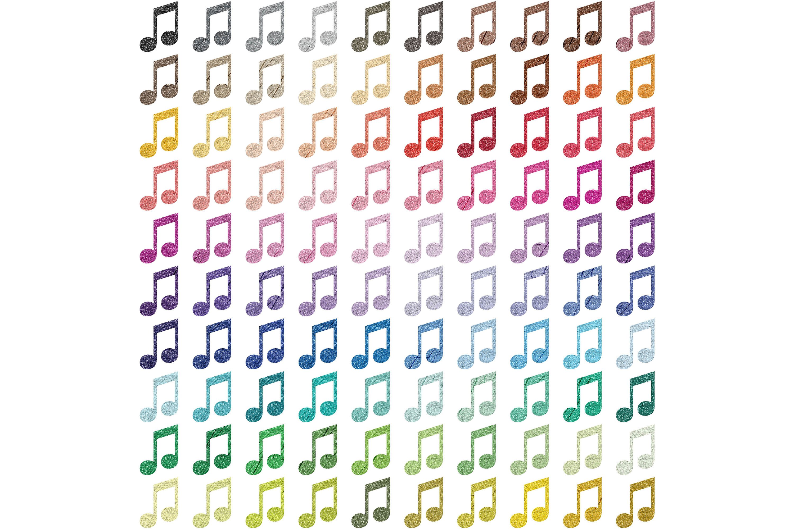 100 Glitter Music Note Clip Arts, Glitter Kid Birthday Decor (130694 ...