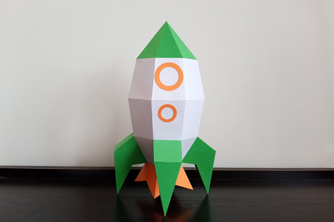 DIY Rocket - 3d papercraft (209772) | Printables | Design Bundles