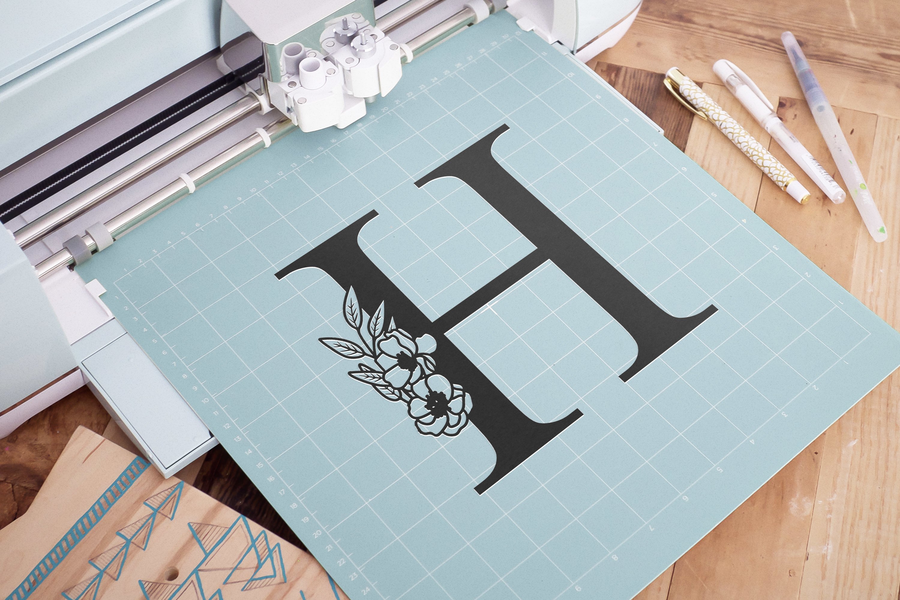 Floral Letter H SVG File, Letter H SVG, Flower Letter SVG (375155 ...