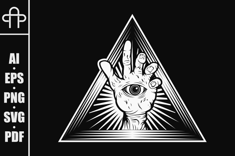 Zombie Hand Triangle vector illustration (1014642) | Illustrations ...