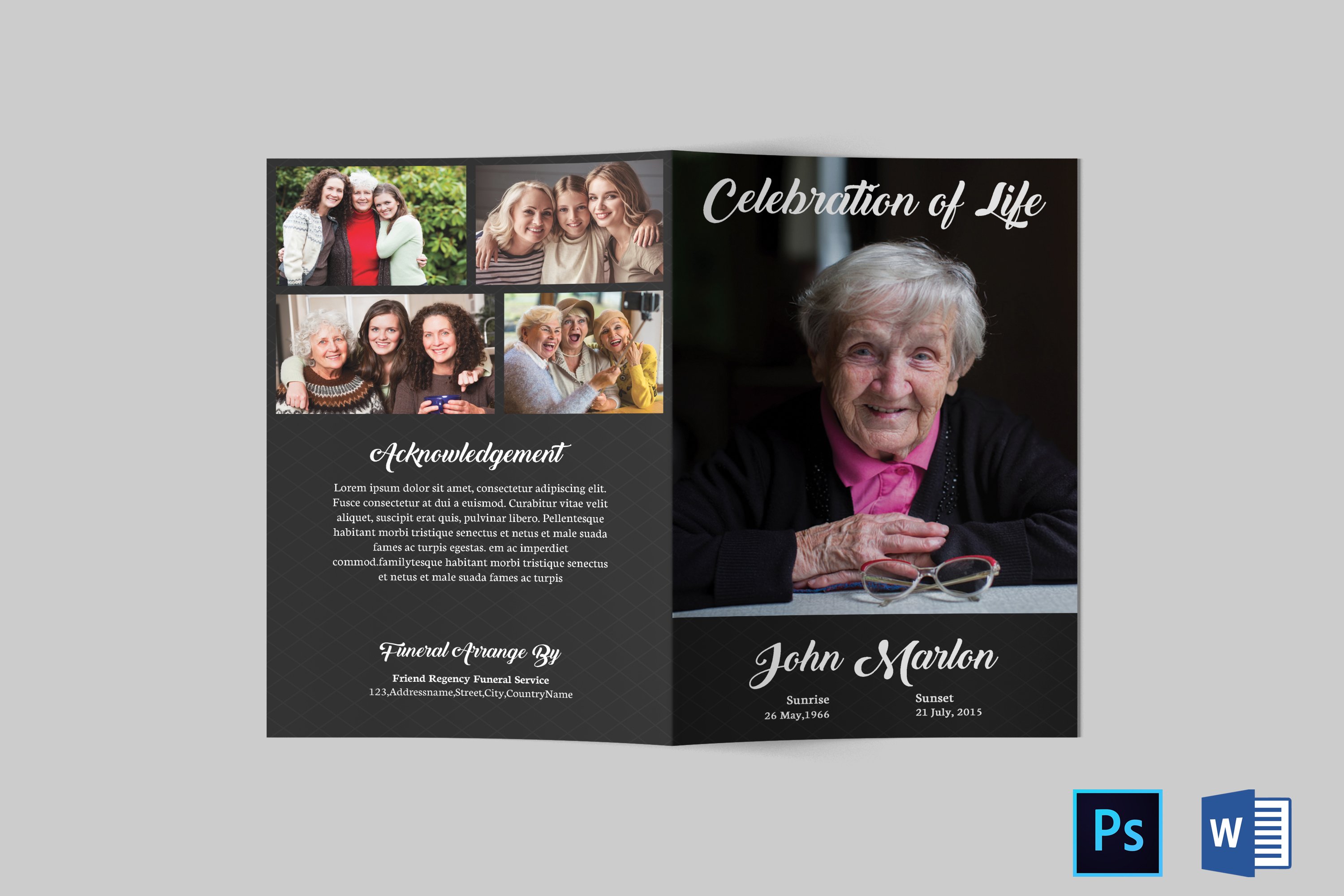 Funeral Program Template | Obituary Template (706867) | Brochures ...