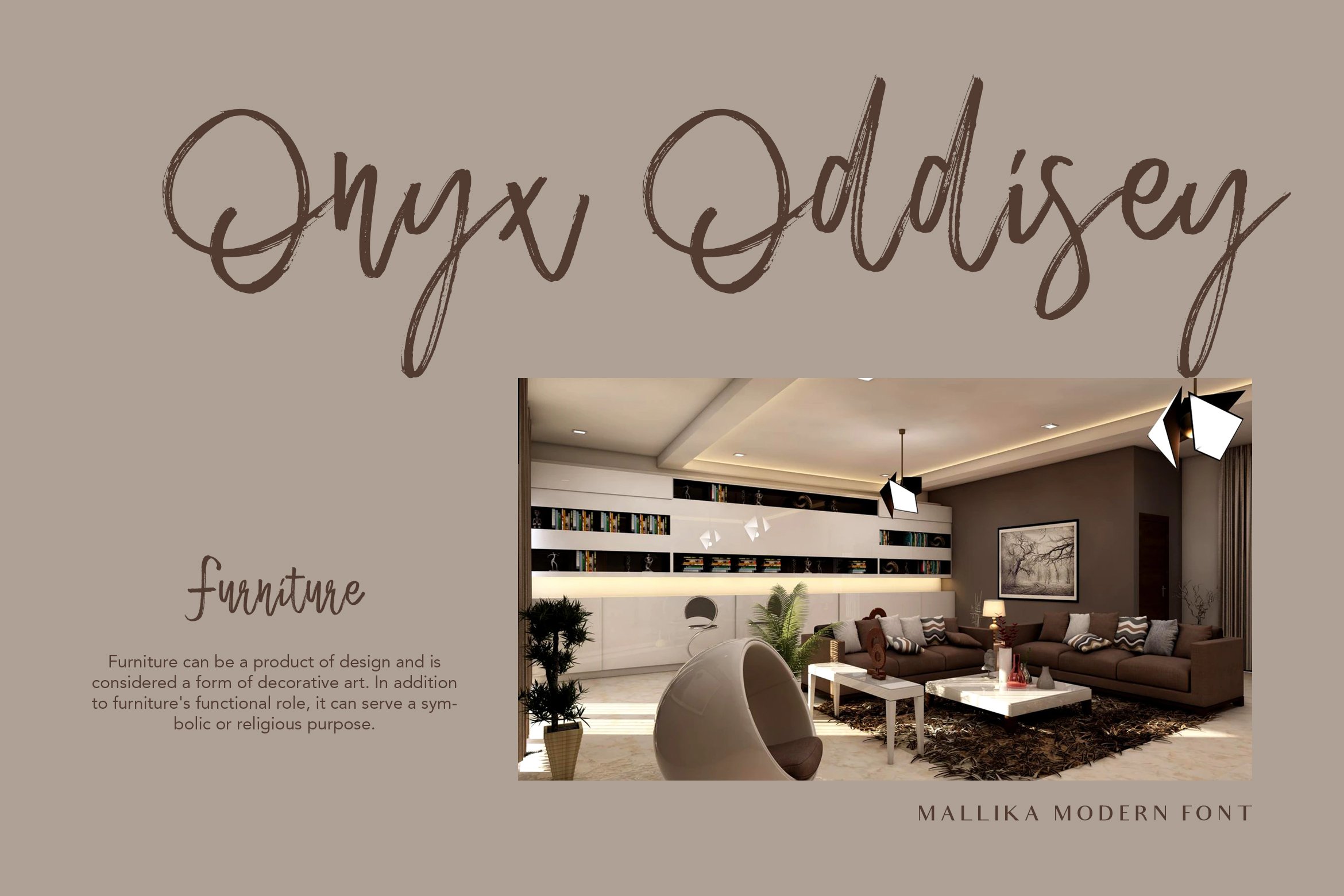 Mallika Beautiful Brush Font (1045031) | Brush | Font Bundles