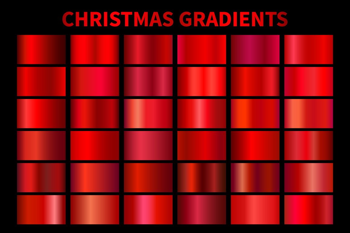 Red Christmas Gradients .AI, .GRD (1020800) | Gradients | Design Bundles