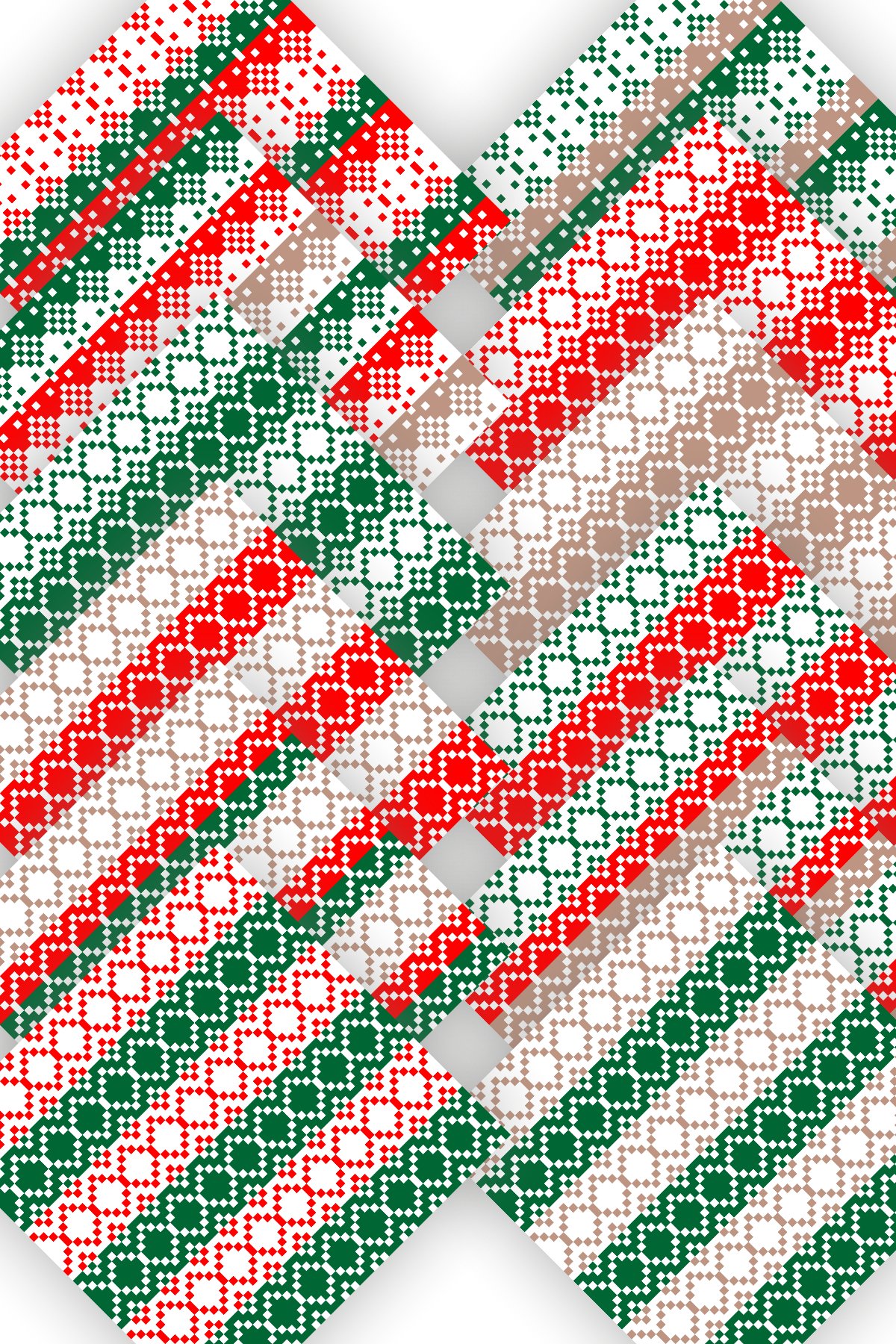 Christmas Ugly Sweater Seamless Patterned Papers 12 PNG