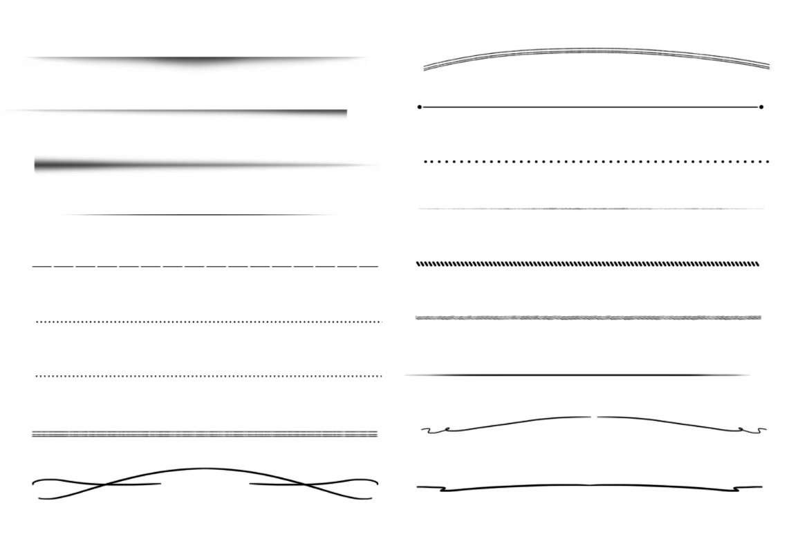 Minimal Dividers Photoshop Stamp Brushes (543326) | Brushes | Design ...