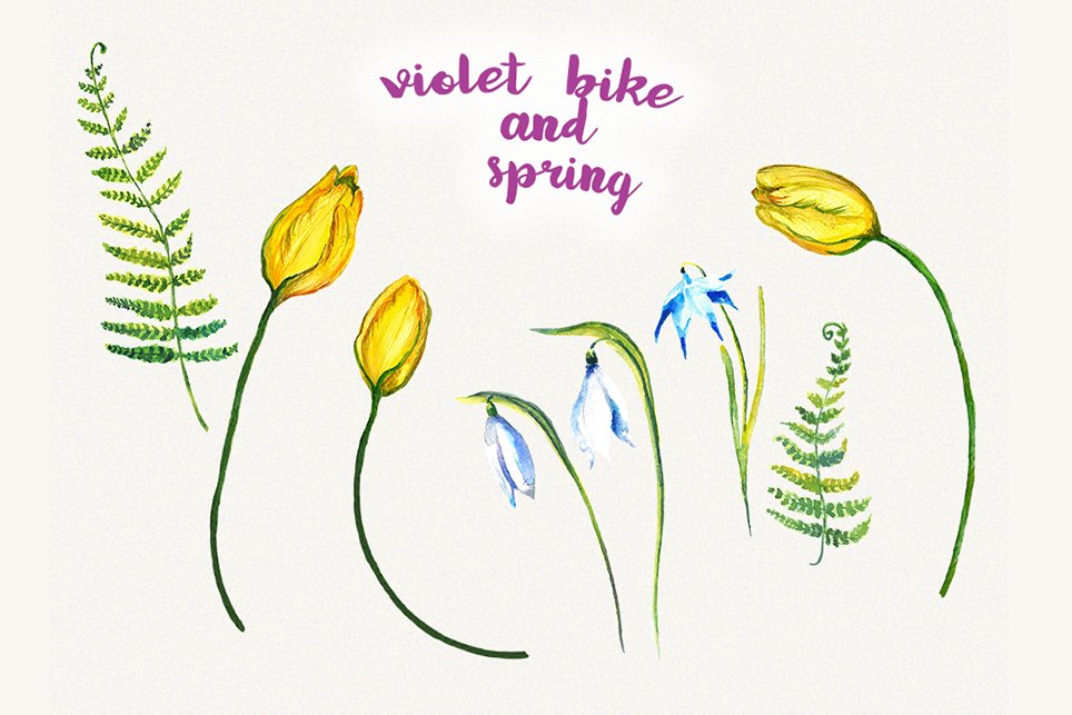 Bike clipart, Bicycle clipart, Spring flower clipart (209640 ...