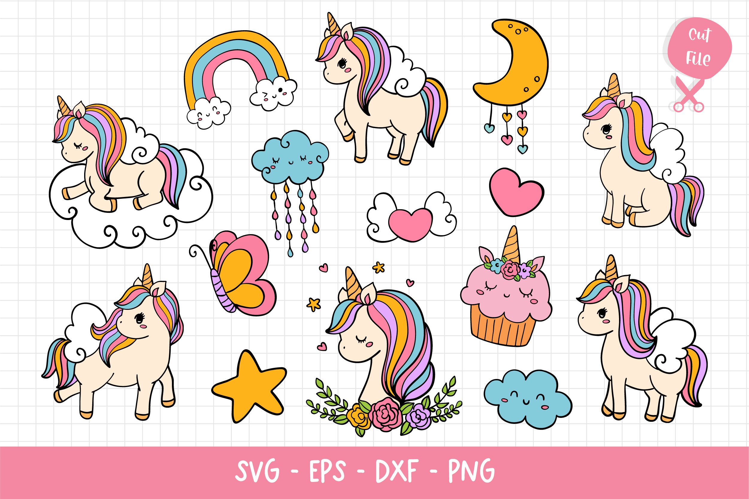 Unicorn SVG, Unicorn SVG Bundle (1240366) | SVGs | Design Bundles