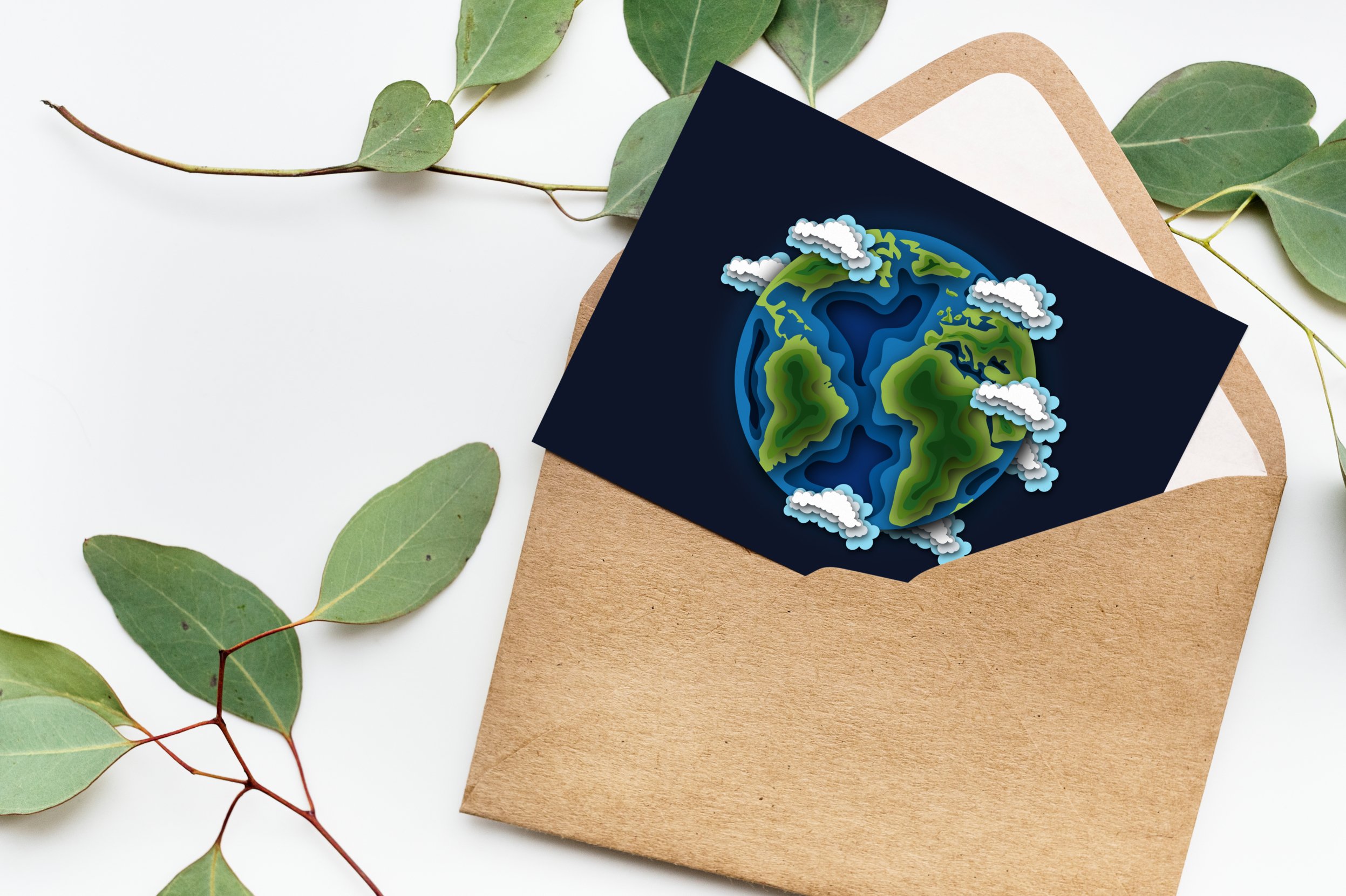 Paper cut Earth Globe (562102) | Illustrations | Design Bundles