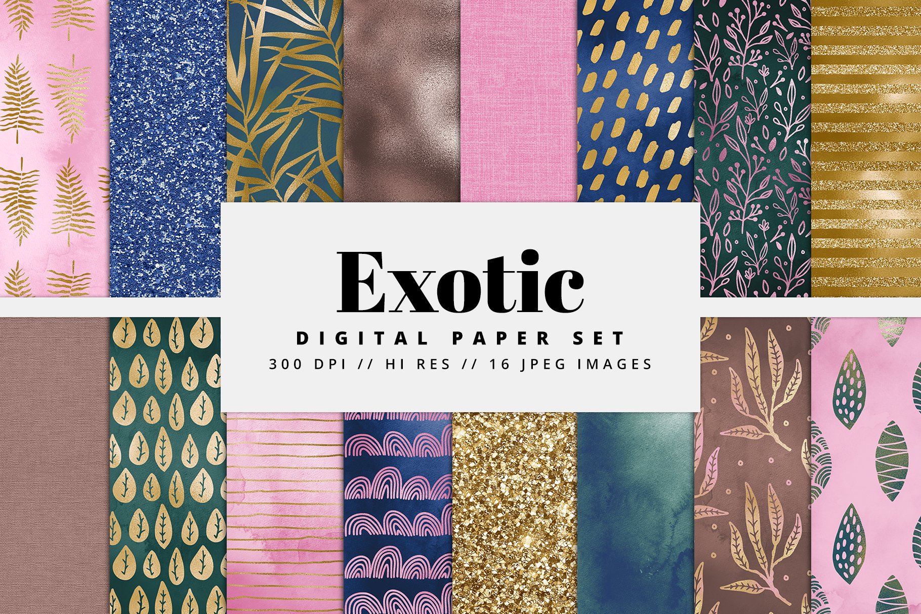 Exotic Digital Paper Pack