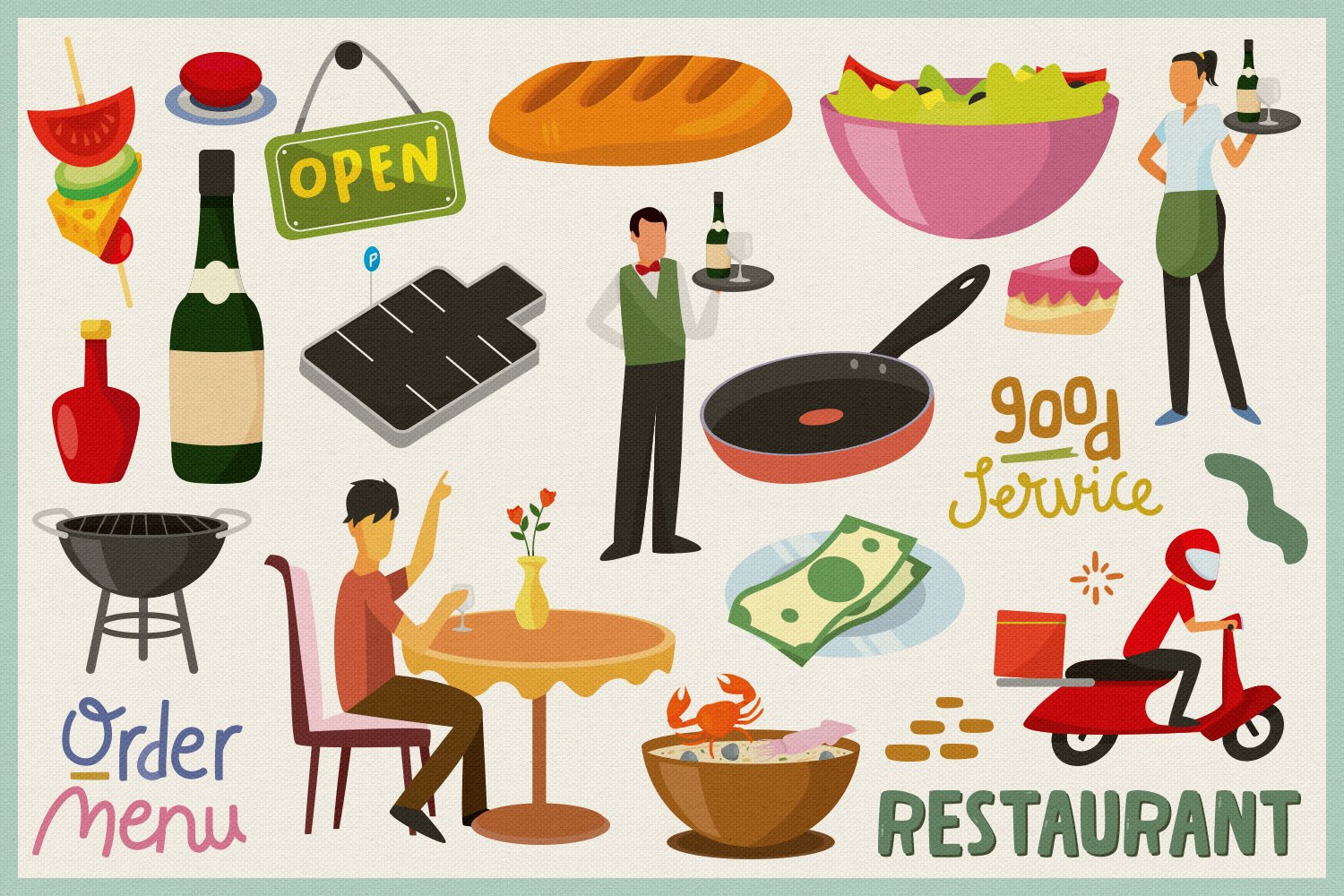 Restaurant Vector Clipart Pack