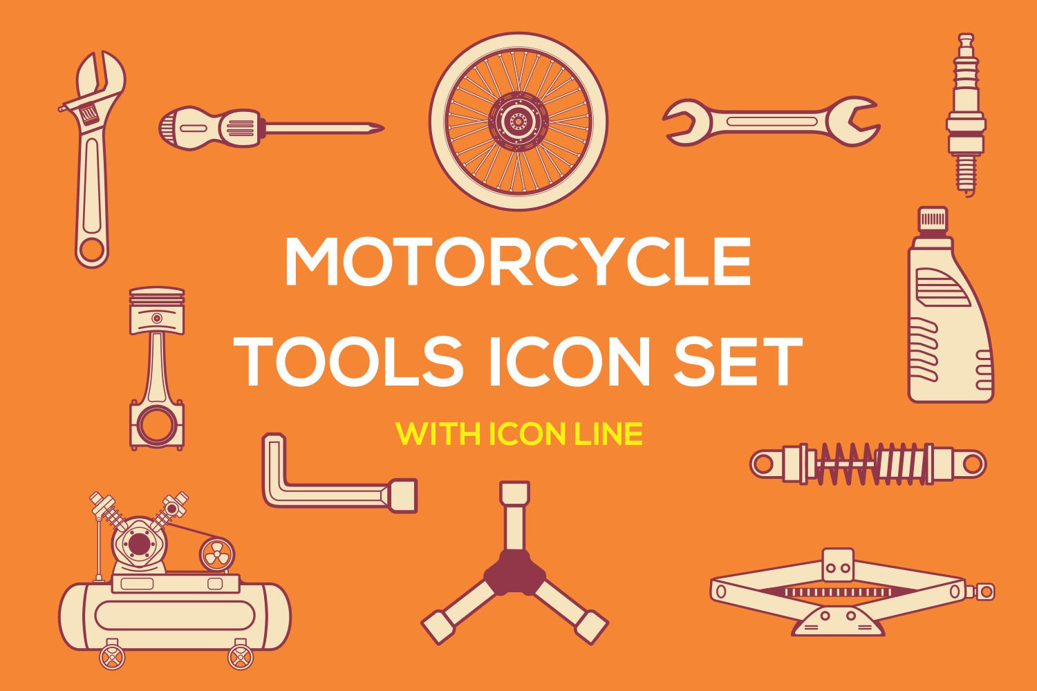 Motorcyle Tools Icons