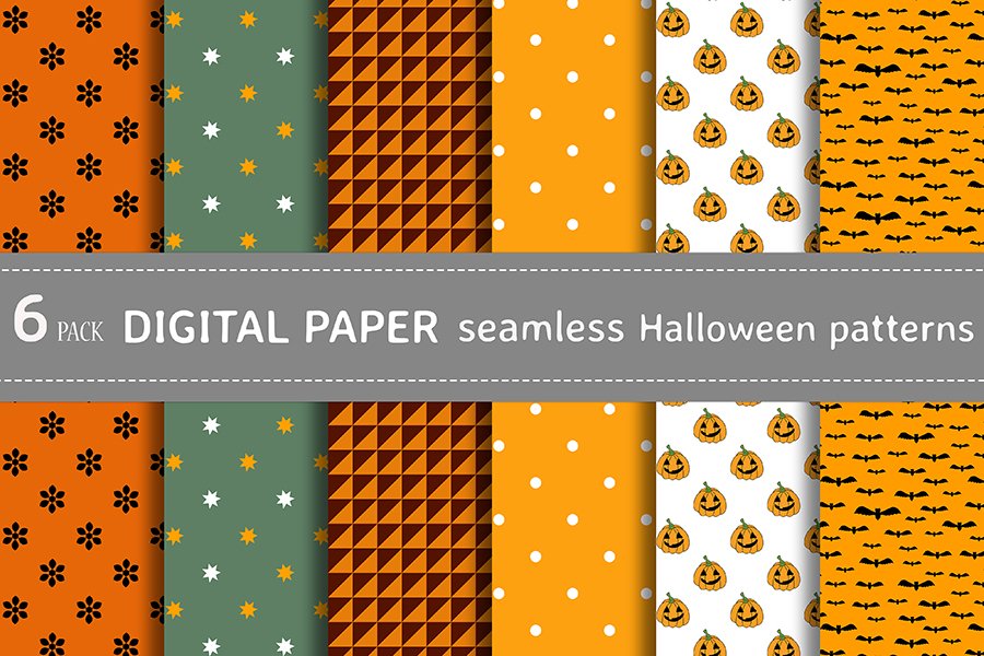 Bundle vector seamless Halloween patterns for crafts fabric (984894 ...