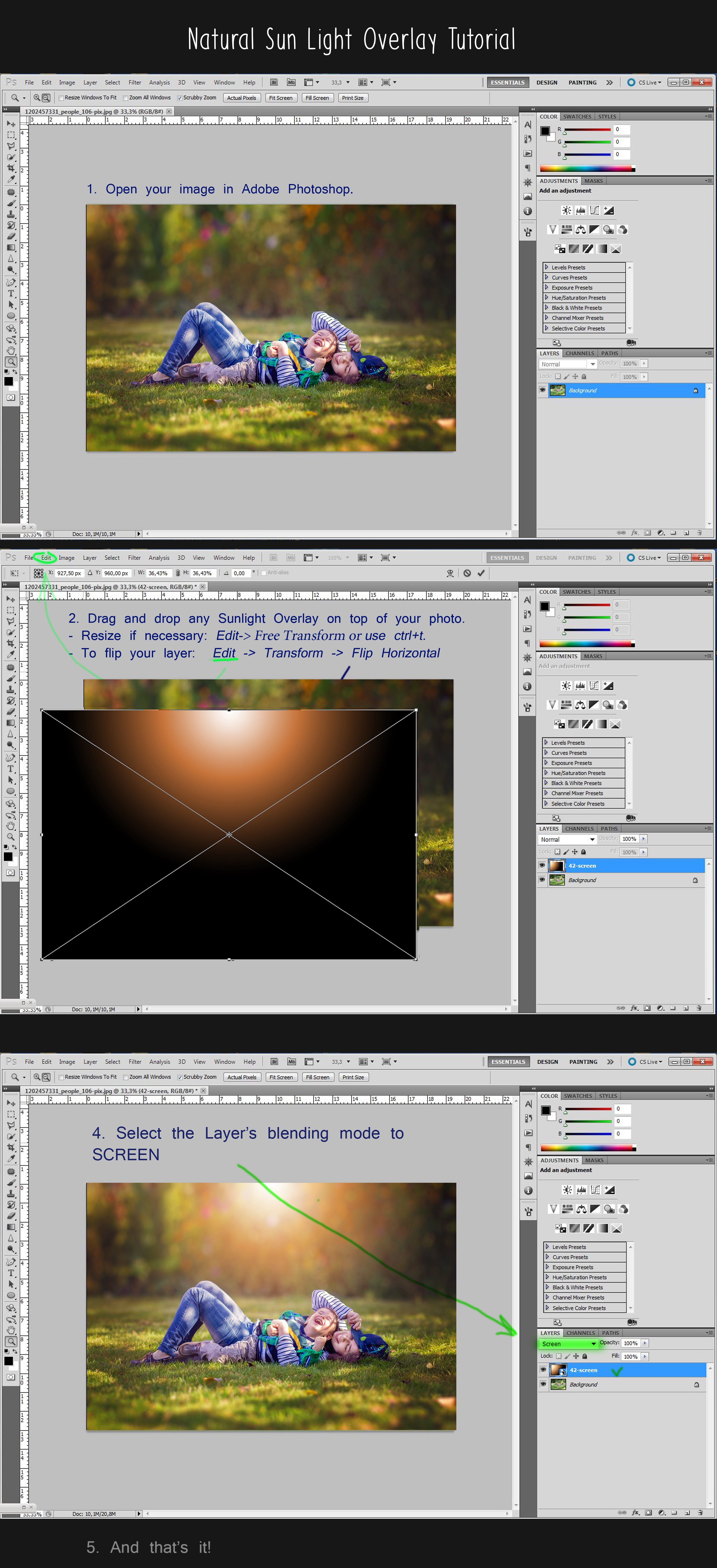 Natural Sunlight photo overlays (19227) | Textures | Design Bundles
