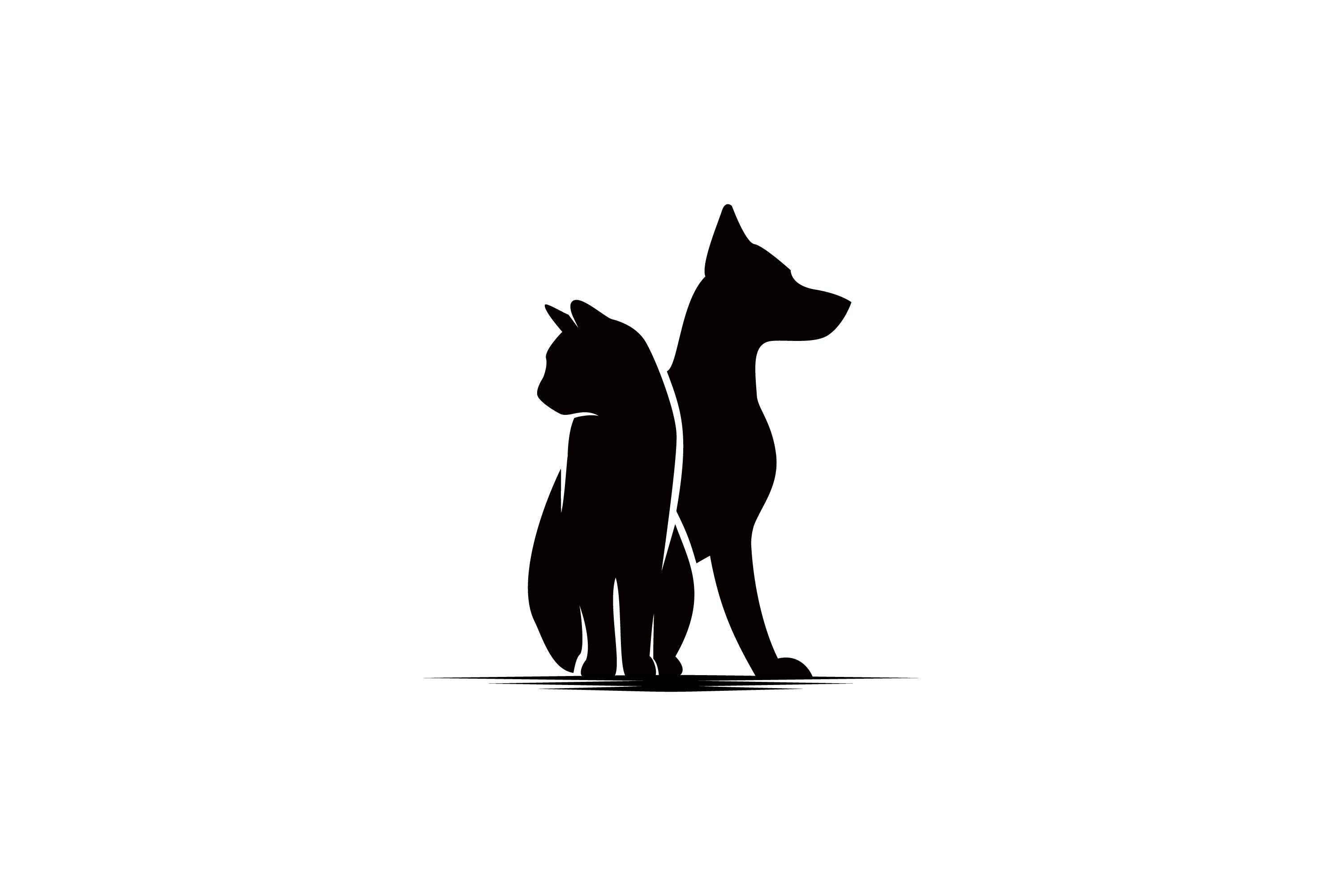 Dog And Cat Outline