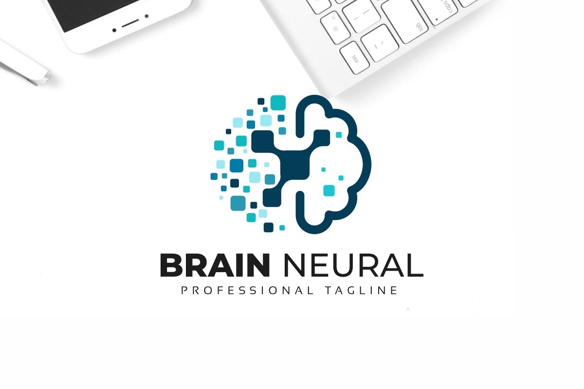 Brain Digital Logo (592559) | Logos | Design Bundles