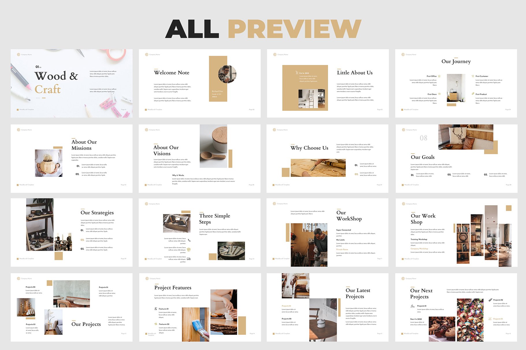 Wood & Craft Powerpoint Template (429213) | Presentation Templates ...