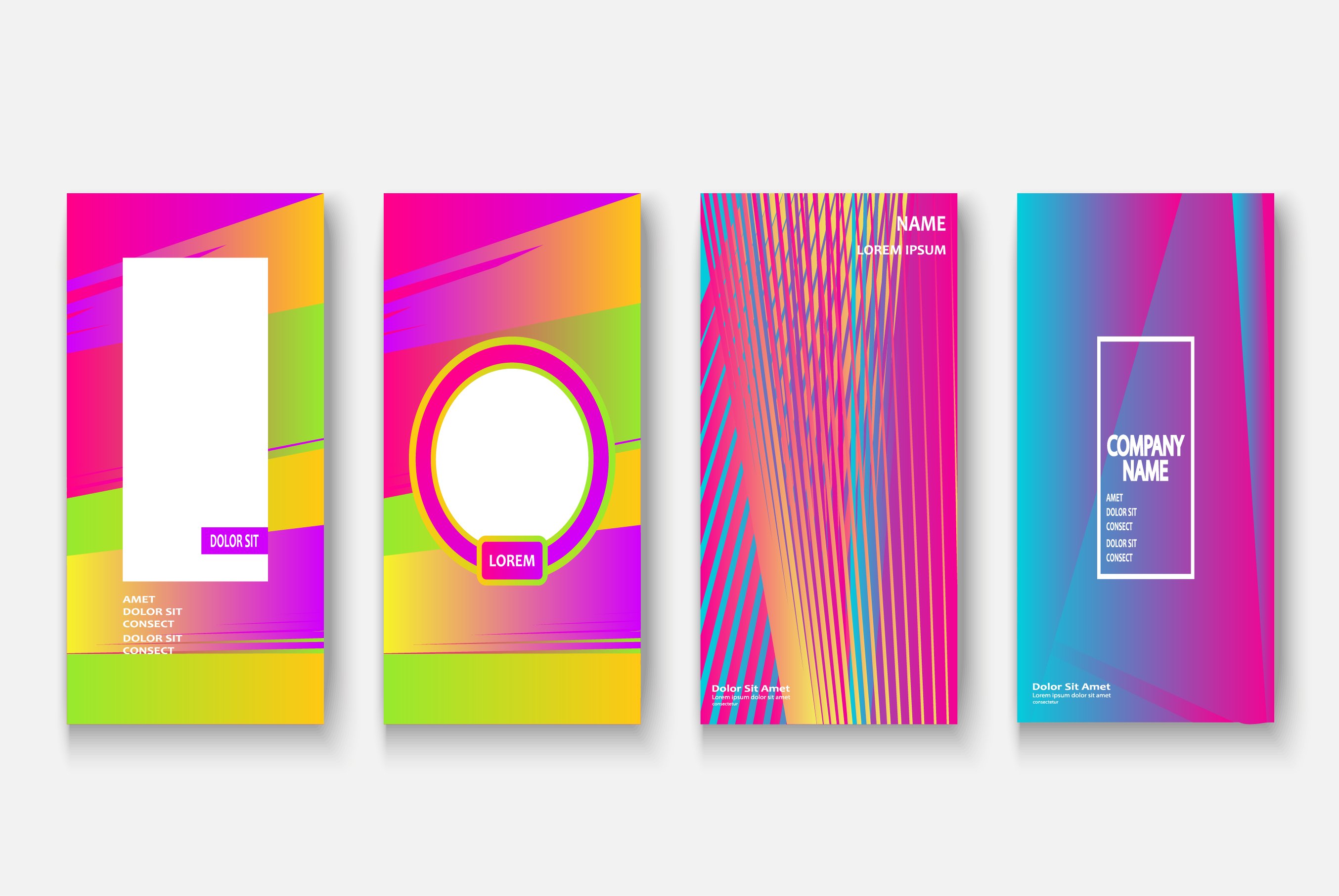 Modern business geometric vertical template covers design (380875 ...