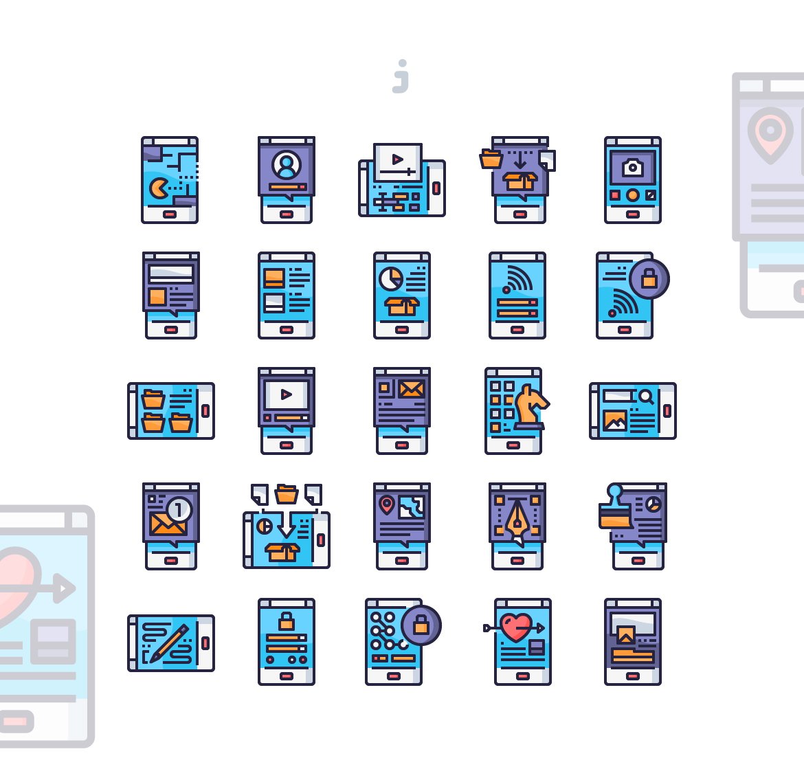 25 Mobile Application Icon (216282) | Icons | Design Bundles