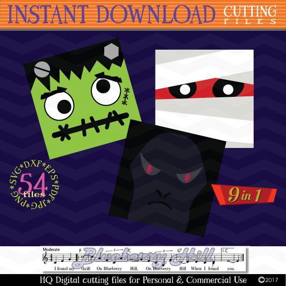 Halloween Monster Face svg - Halloween bundle Monster icons (39991 ...