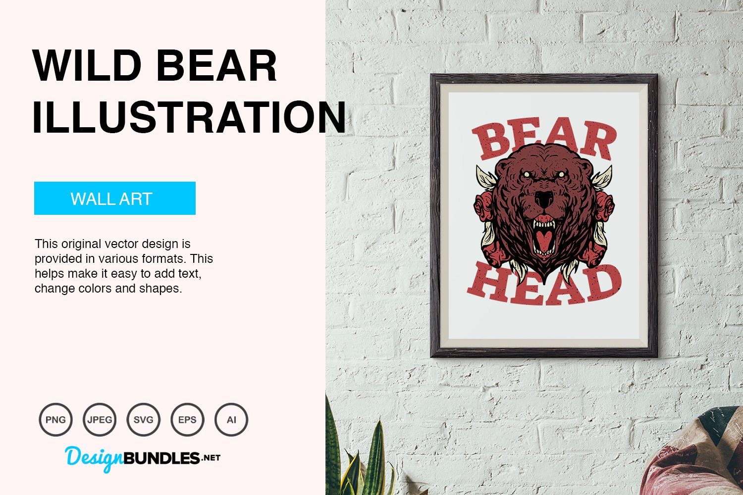 Wild Bear Vector Illustration