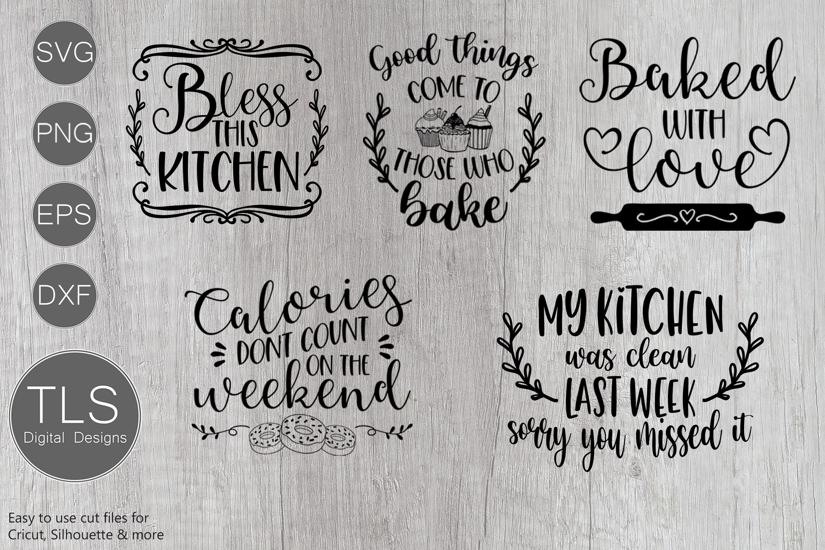Kitchen Quotes SVG Bundle (1211668) | Cut Files | Design Bundles