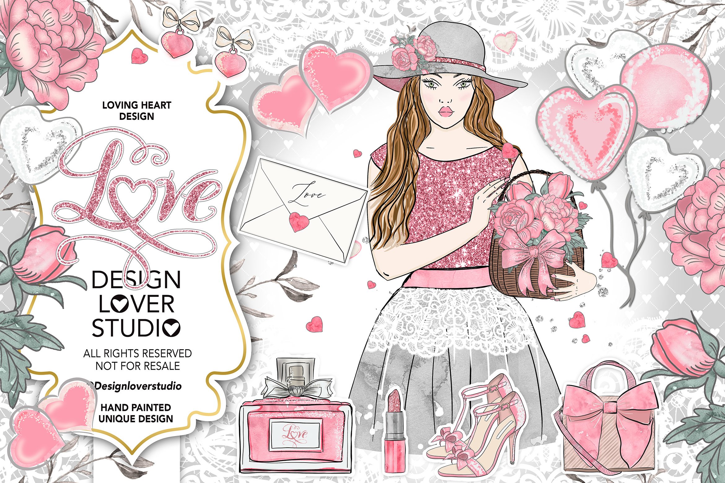 Loving Heart design (176717) | Illustrations | Design Bundles